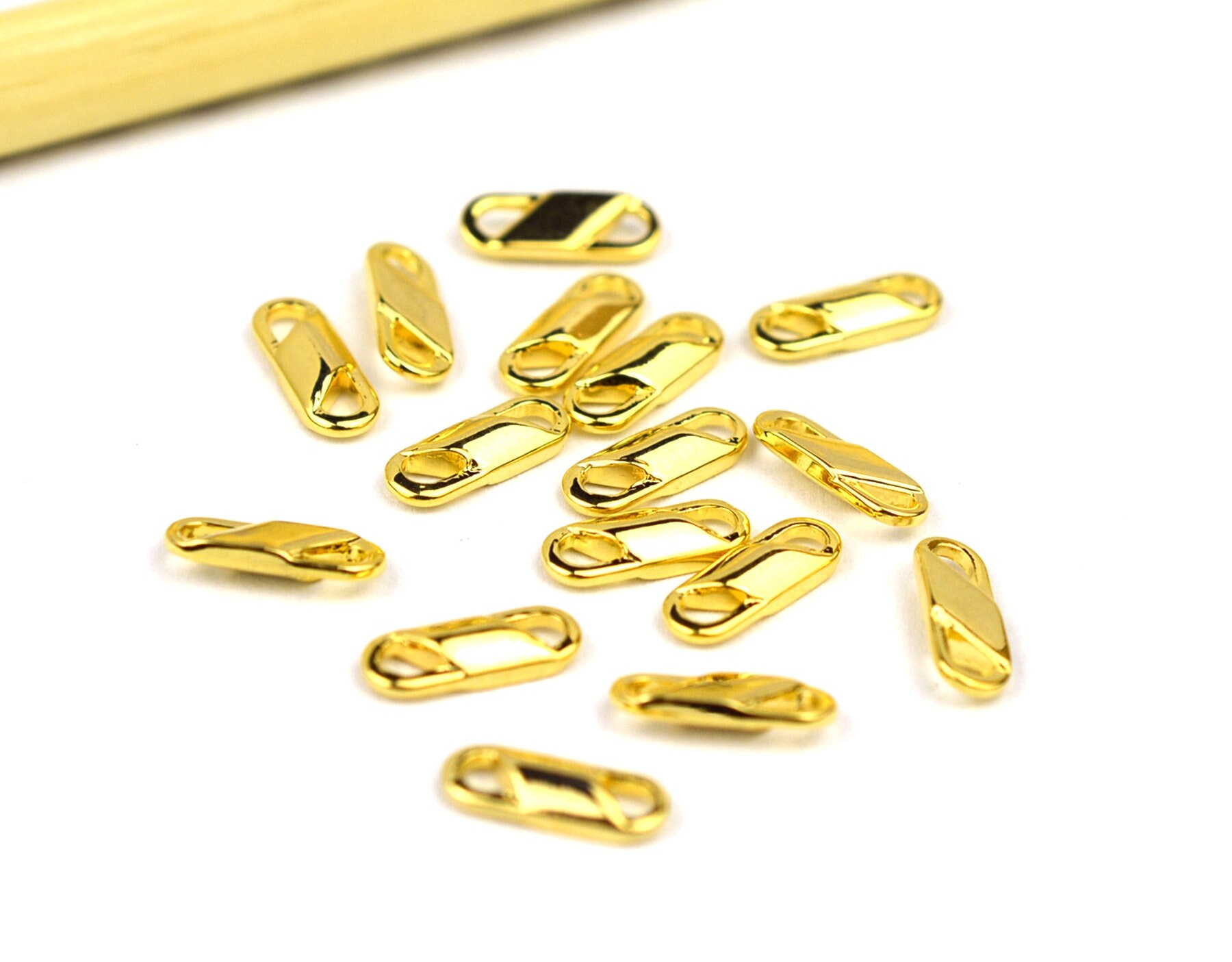 Brass 8 Shape Connector Charms Gold Link Connectors 24K Real Gold ...