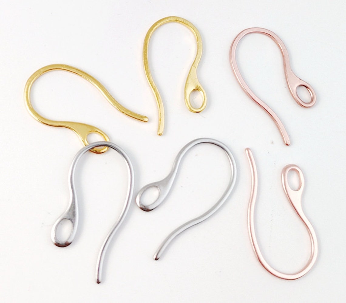 20pcs 316 Stainless Steel Ear Hooks, Gold Earring Hooks, French Ear ...