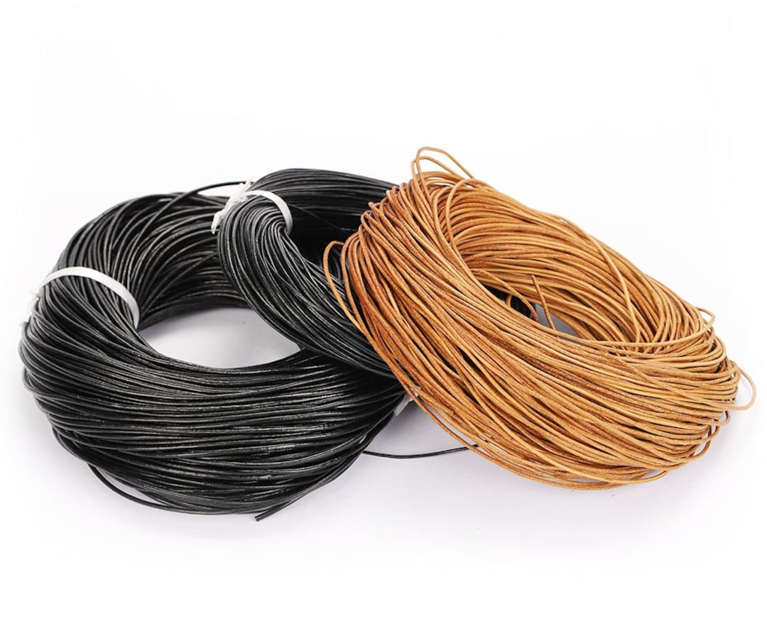 5 Meters Wax Cords, Genuine Leather Matte Cowhide String, Leather Cord ...