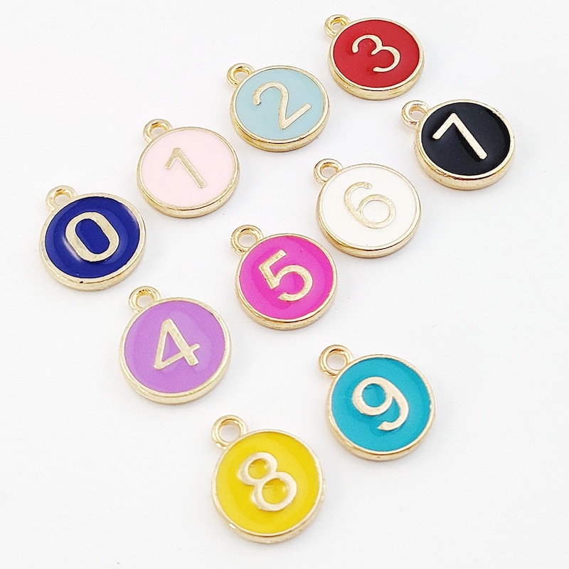 Number Charms - Etsy