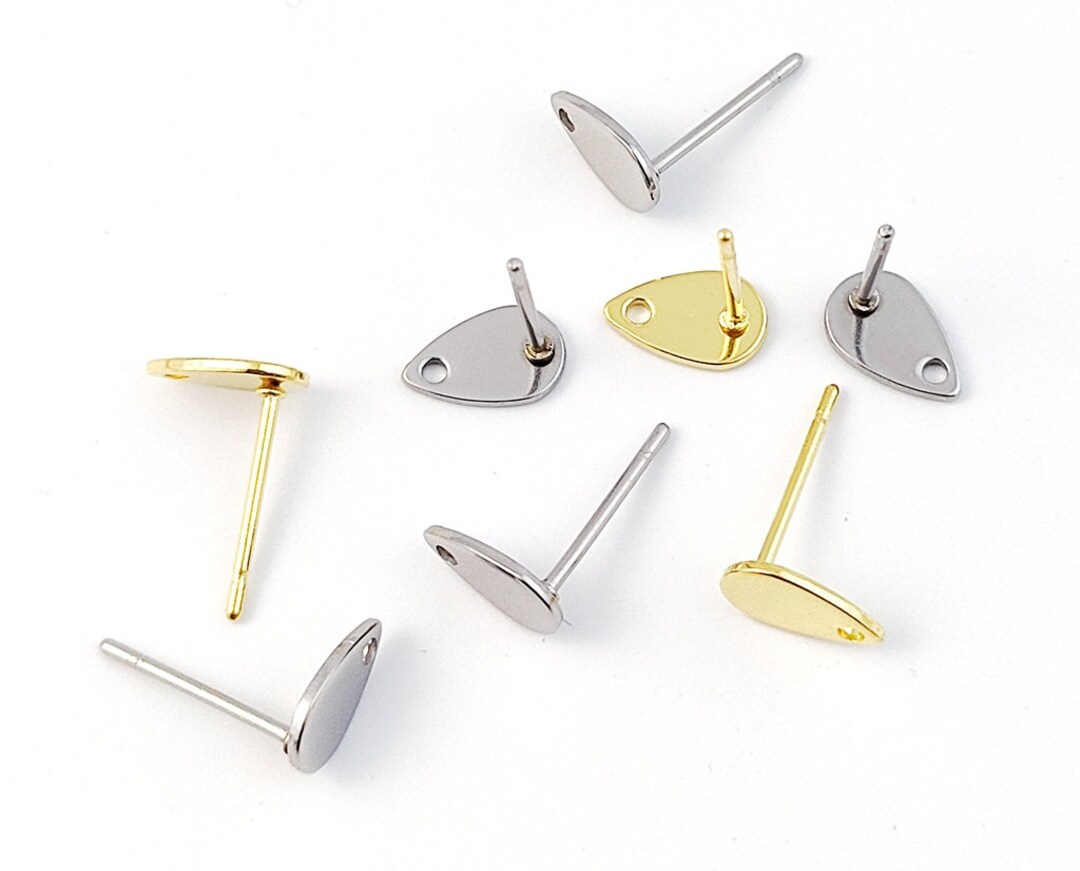 20pcs Stainless Steel Teardrop Post, Post Earring, Drop Earring Blank ...