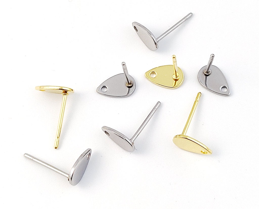 20pcs Stainless Steel Teardrop Post, Post Earring, Drop Earring Blank ...