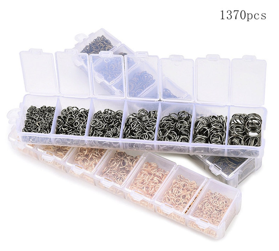 Box Set Jump Rings, 8 Colors Single Loop Rings, Metal Circle Rings for ...