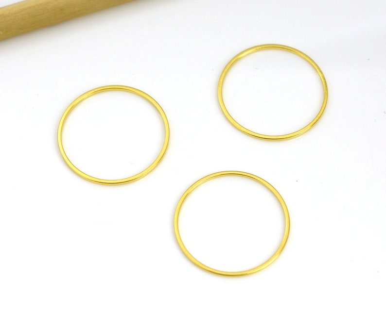 15mm 18mm 20mm 25mm Shiny Gold Closed Ring Connectors Round | Etsy