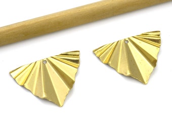 Brass Acute Triangle Charms Raw Brass Long Triangle Earring - Etsy