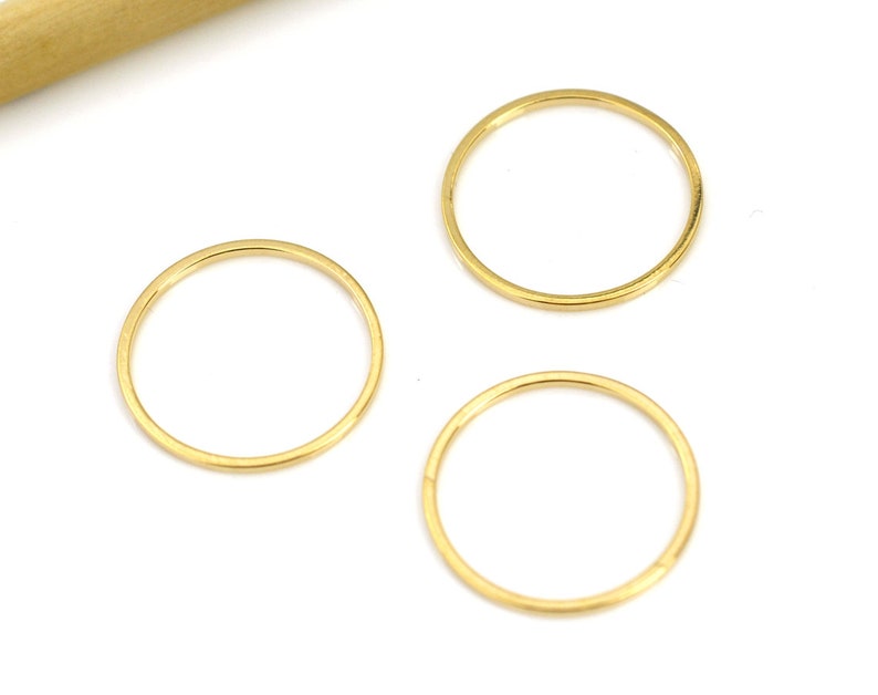 15mm 18mm 20mm 25mm Shiny Gold Closed Ring Connectors Round | Etsy