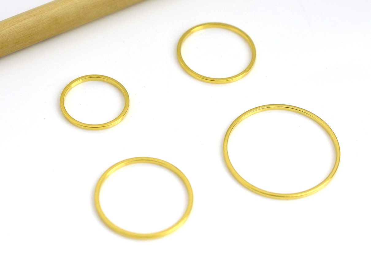 15mm 18mm 20mm 25mm Shiny Gold Closed Ring Connectors Round | Etsy