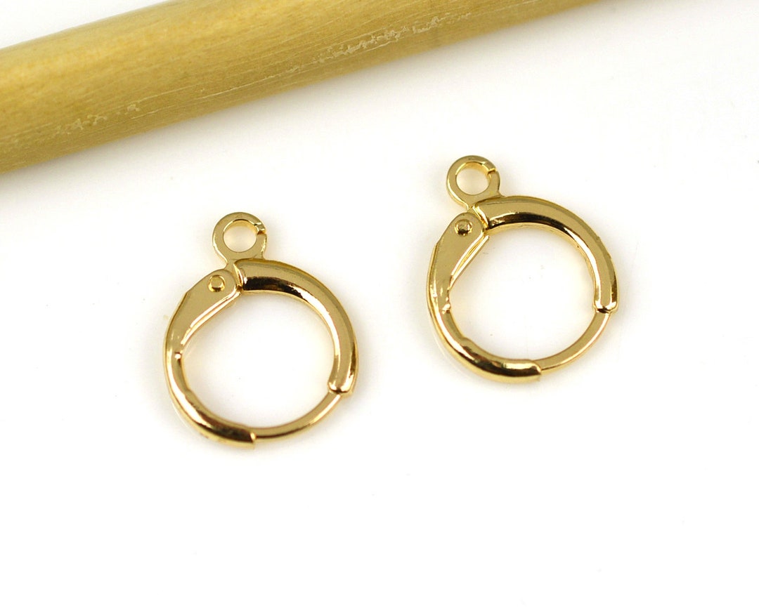 Brass Plain Leverback - Gold Leverback Earring Clasp - 24K Real Gold ...