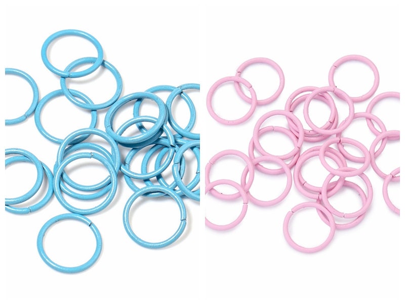 200pcs Metal Jump Rings, Open Single Loop Jump Rings, 9 Colors Painted ...