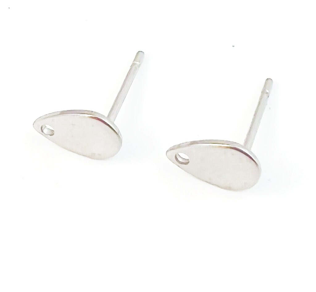 20pcs Stainless Steel Teardrop Post, Post Earring, Drop Earring Blank ...