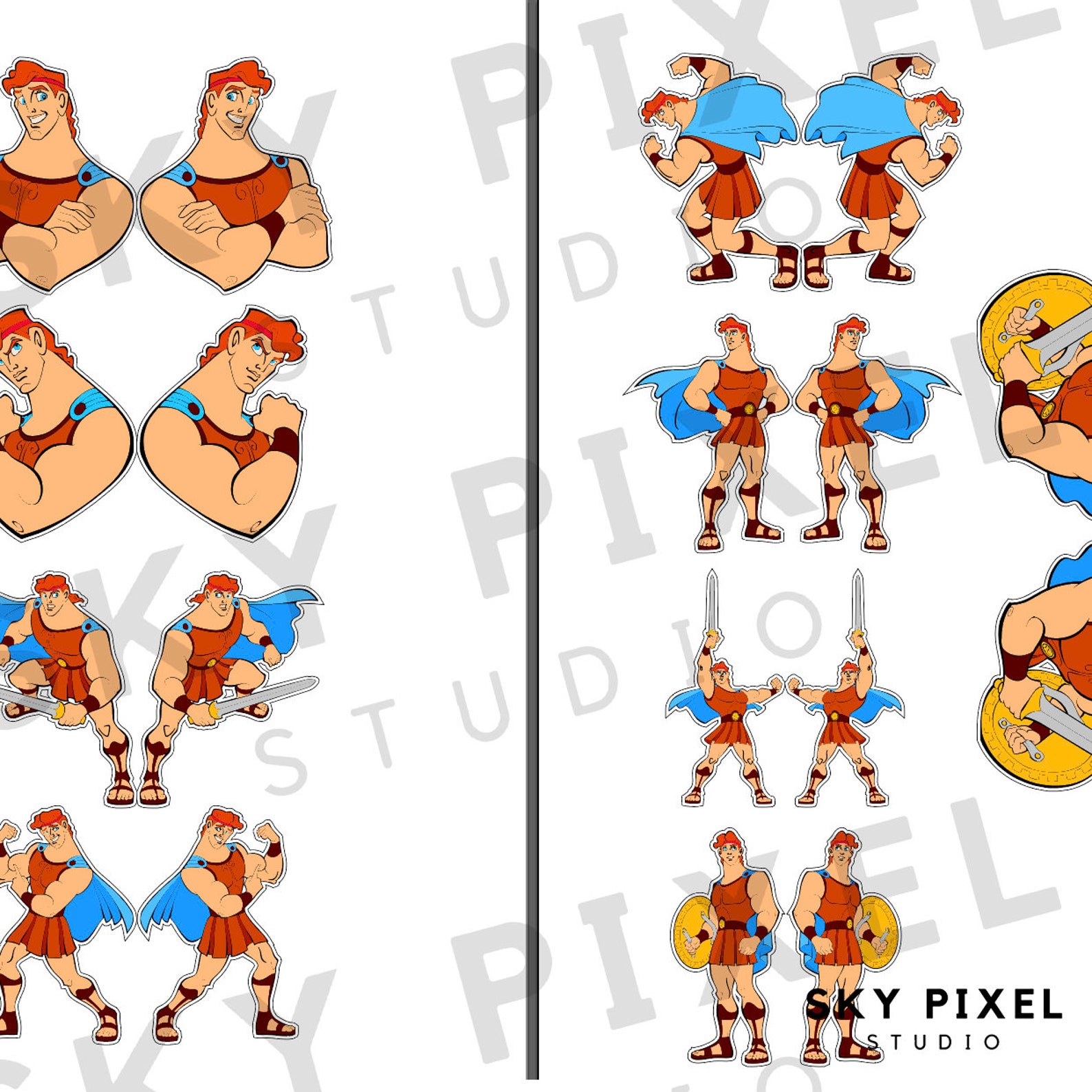 Disney Hercules Birthday Toppers – Printable PDF for Cakes & Cupcakes ...