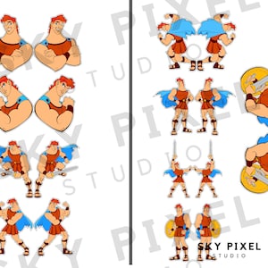 Disney Hercules Birthday Toppers – Printable PDF for Cakes & Cupcakes ...