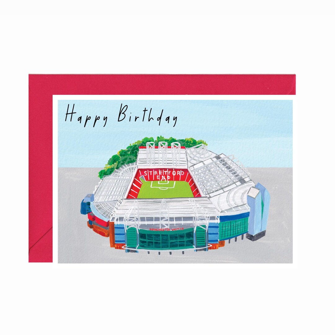 Manchester United Birthday Card, Manchester United Card, Manchester ...