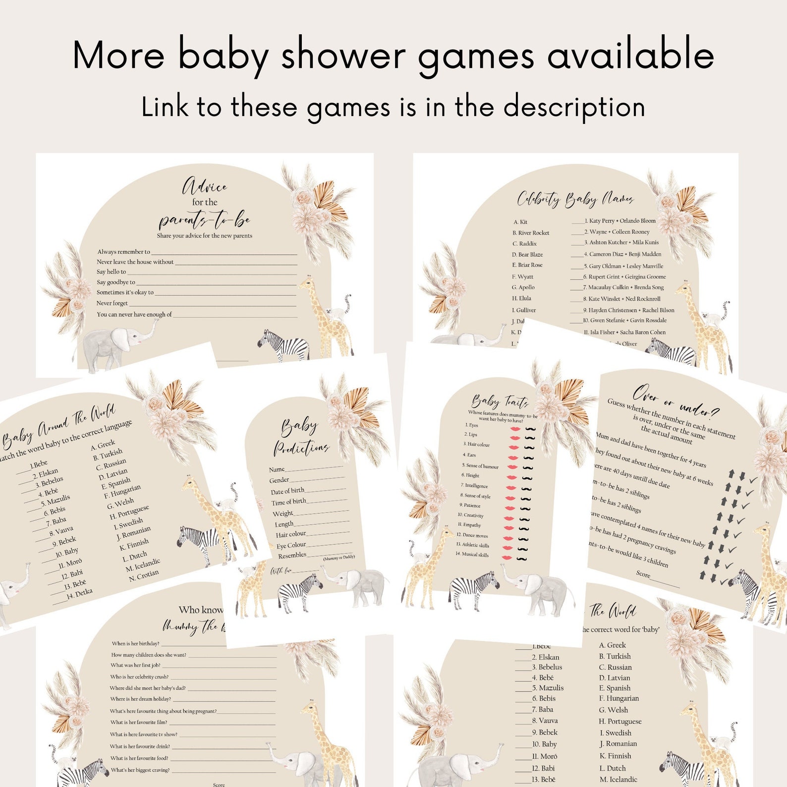 Baby Shower Prediction Cards Pack of 5 Baby Prediction - Etsy UK