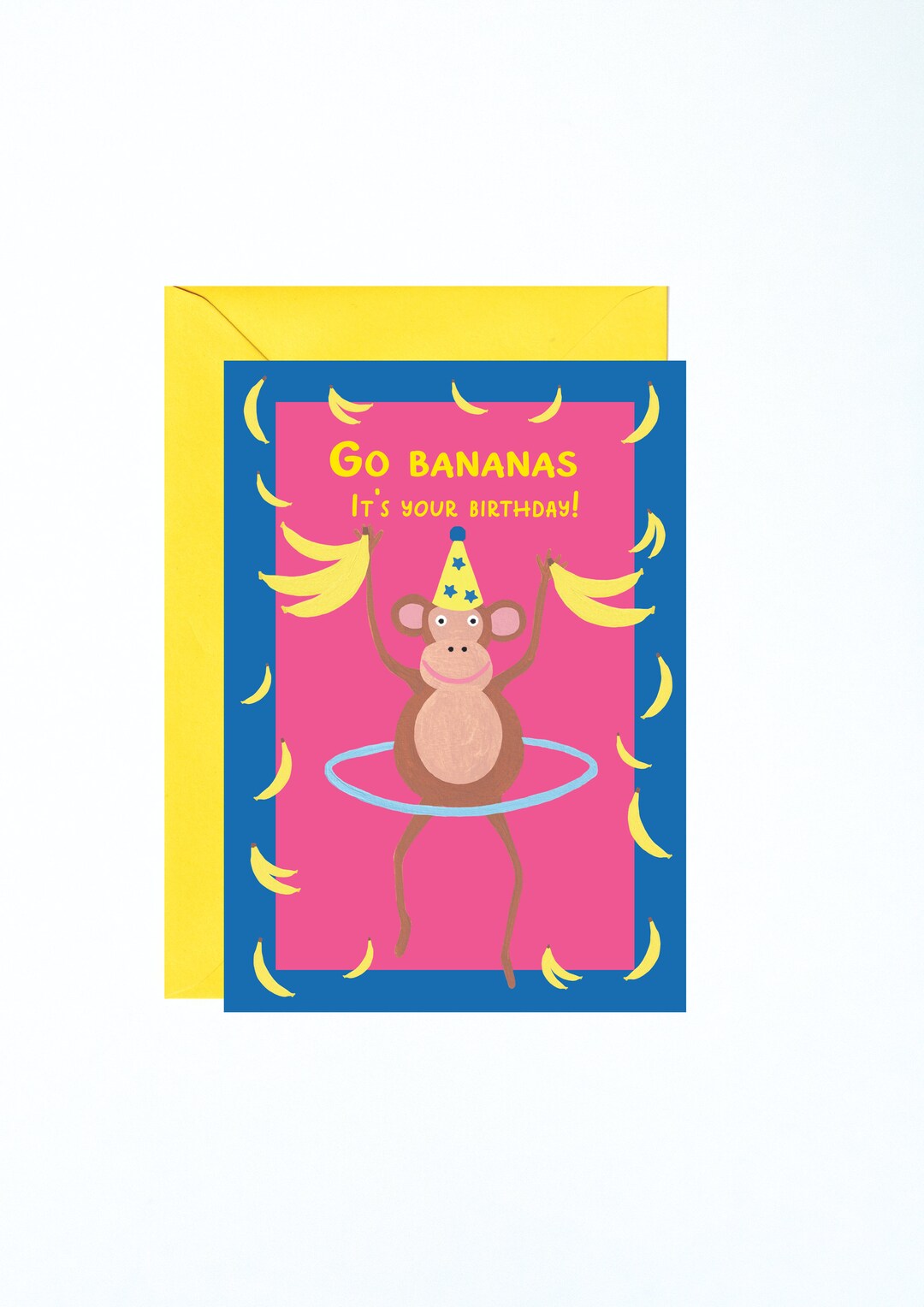 Monkey Birthday Card, Party Animals Birthday Card, Kids Birthday Card ...