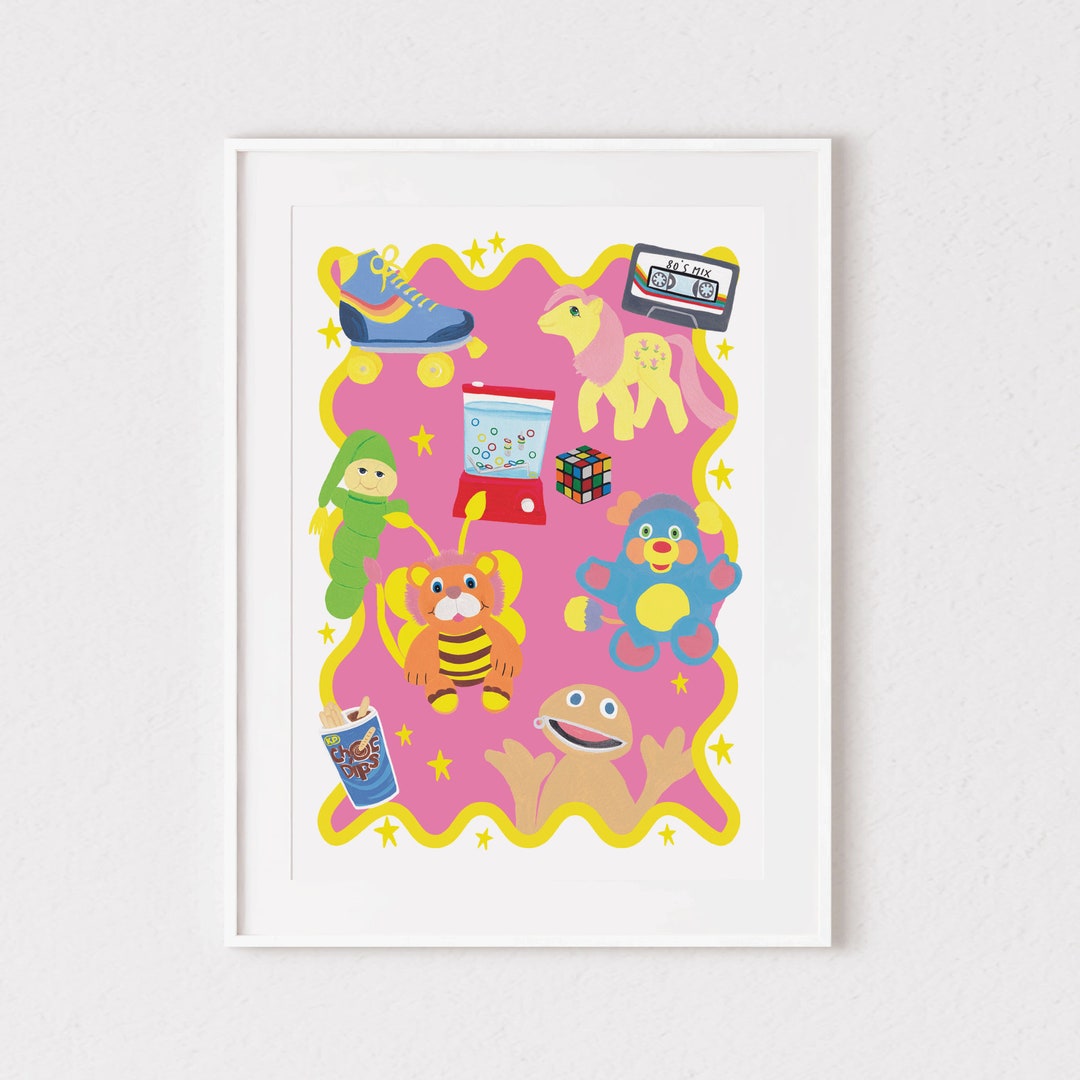 80s Art Print, 1980s Print, 80s Kid Print, 80s Toys, 80s Gift, 80s Wall ...