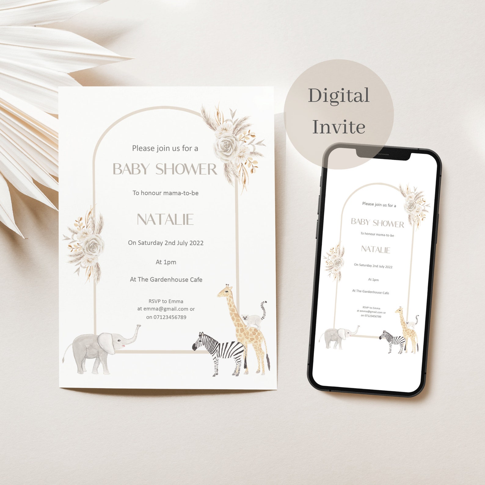 Baby Shower Invitations Digital Invite Phone Invitation - Etsy