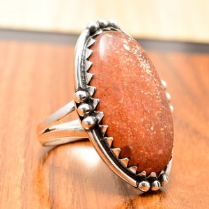 Natural Sunstone Ring, 925 Sterling Silver Ring, Promise Ring, Silver ...