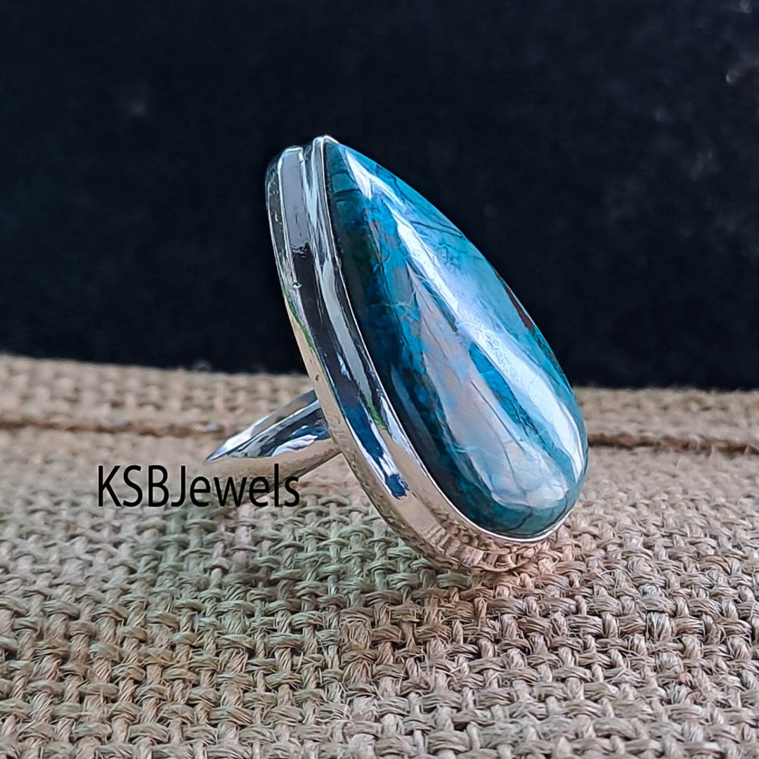 Arizona Shattuckite Ring, 925 Sterling Silver, Arizona Shattuckite ...