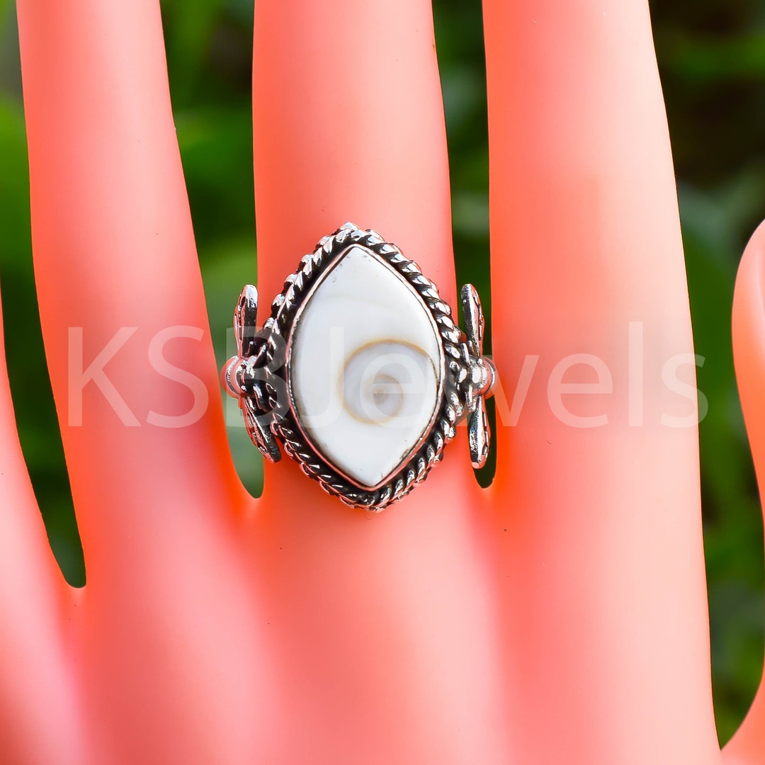 Shiva Eye Sterling Silver Ring: Honeybee Design, Bohemian Jewelry - Etsy