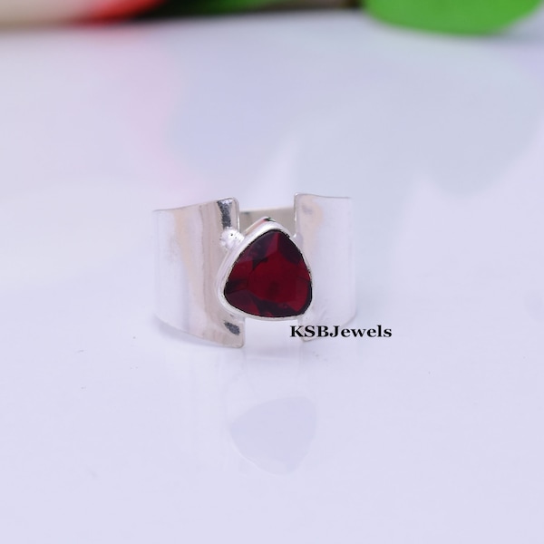 Triangle Gemstone Ring - Etsy
