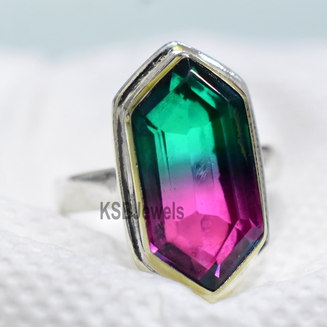 Multi Tourmaline Ring, Handmade Ring, Birthday Gift, Anniversary Gift ...