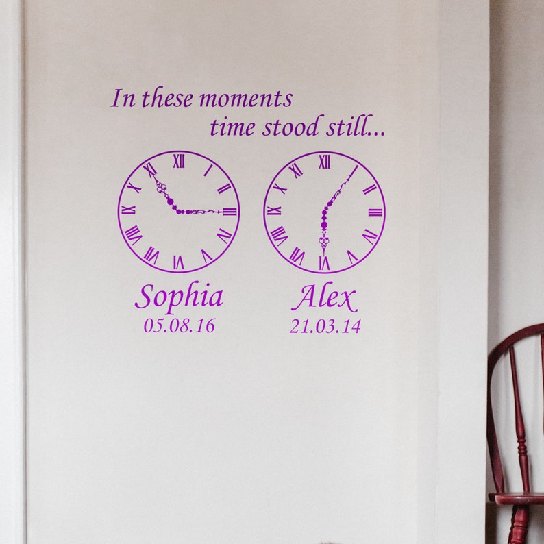 Time Zone Clock Decals City Decals Indoor Wall Decals Time - Etsy