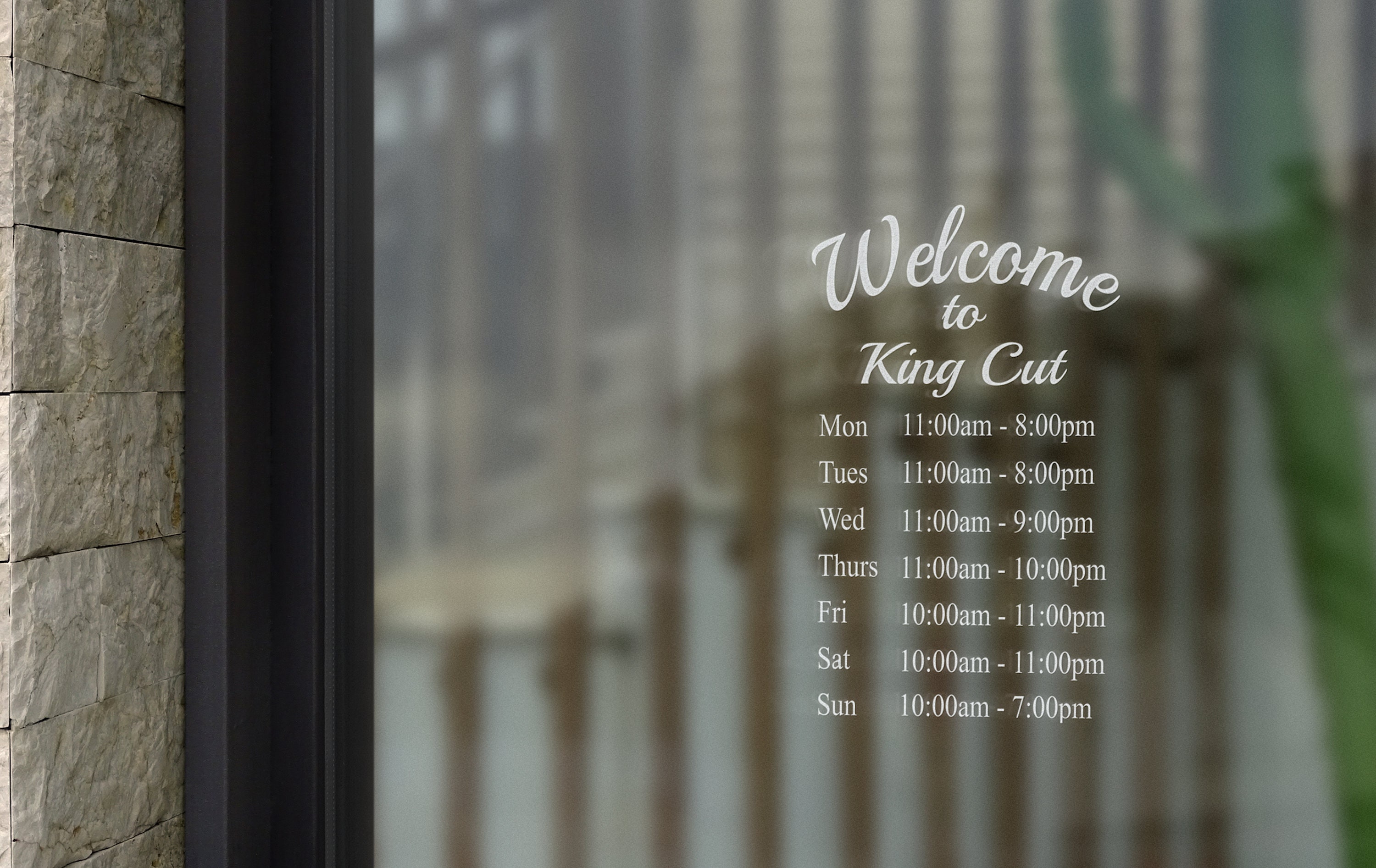 Opening Hours Business Times Shop Sign Sticker - Personalised Custom ...