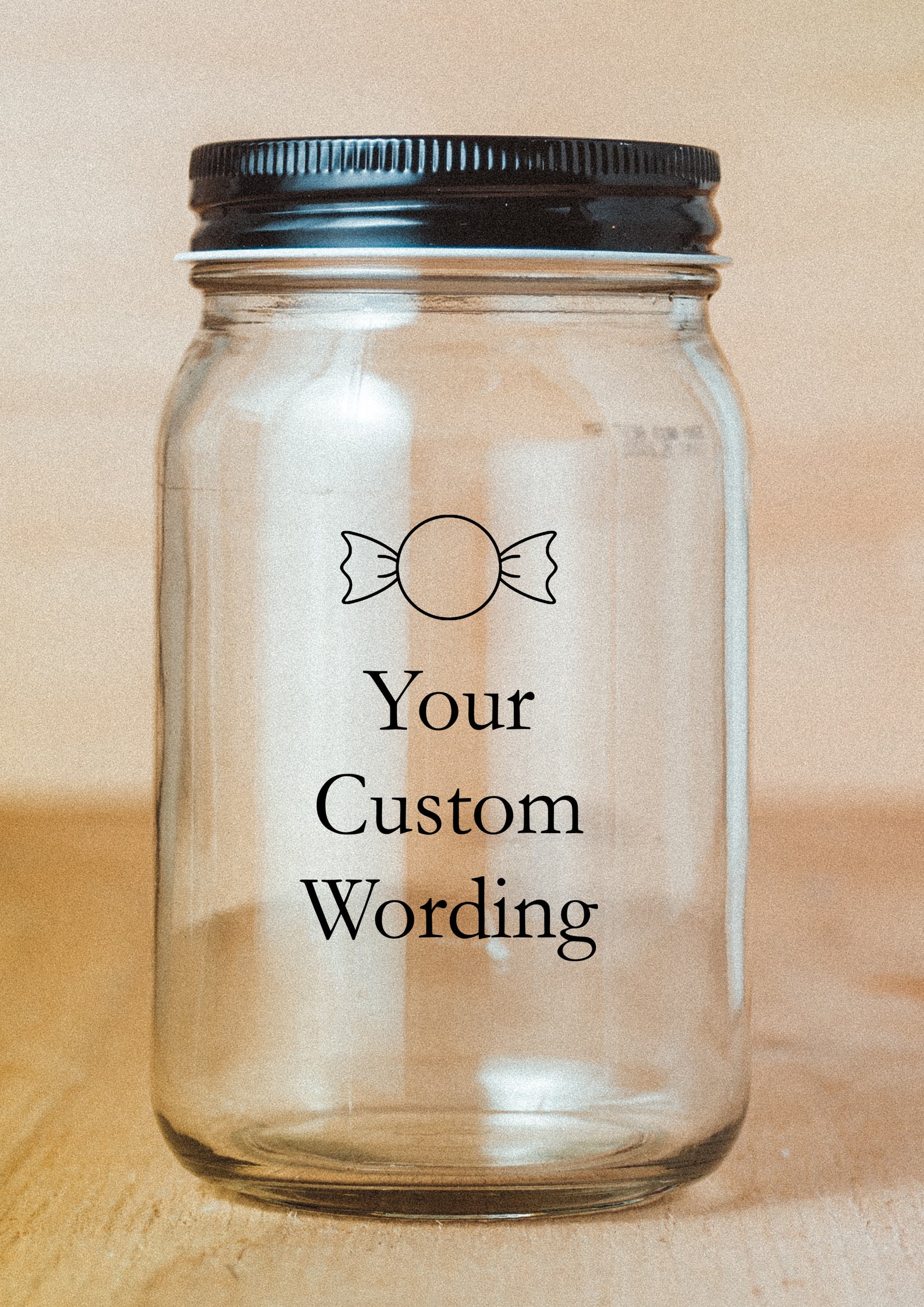 Personalised Sweet Jar Sticker - Any Name, Wording, Vinyl Decal, Jar ...