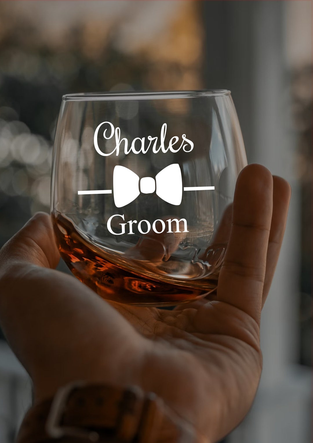 Personalised Wedding Glass Vinyl Sticker Whiskey Wine Decal - Etsy