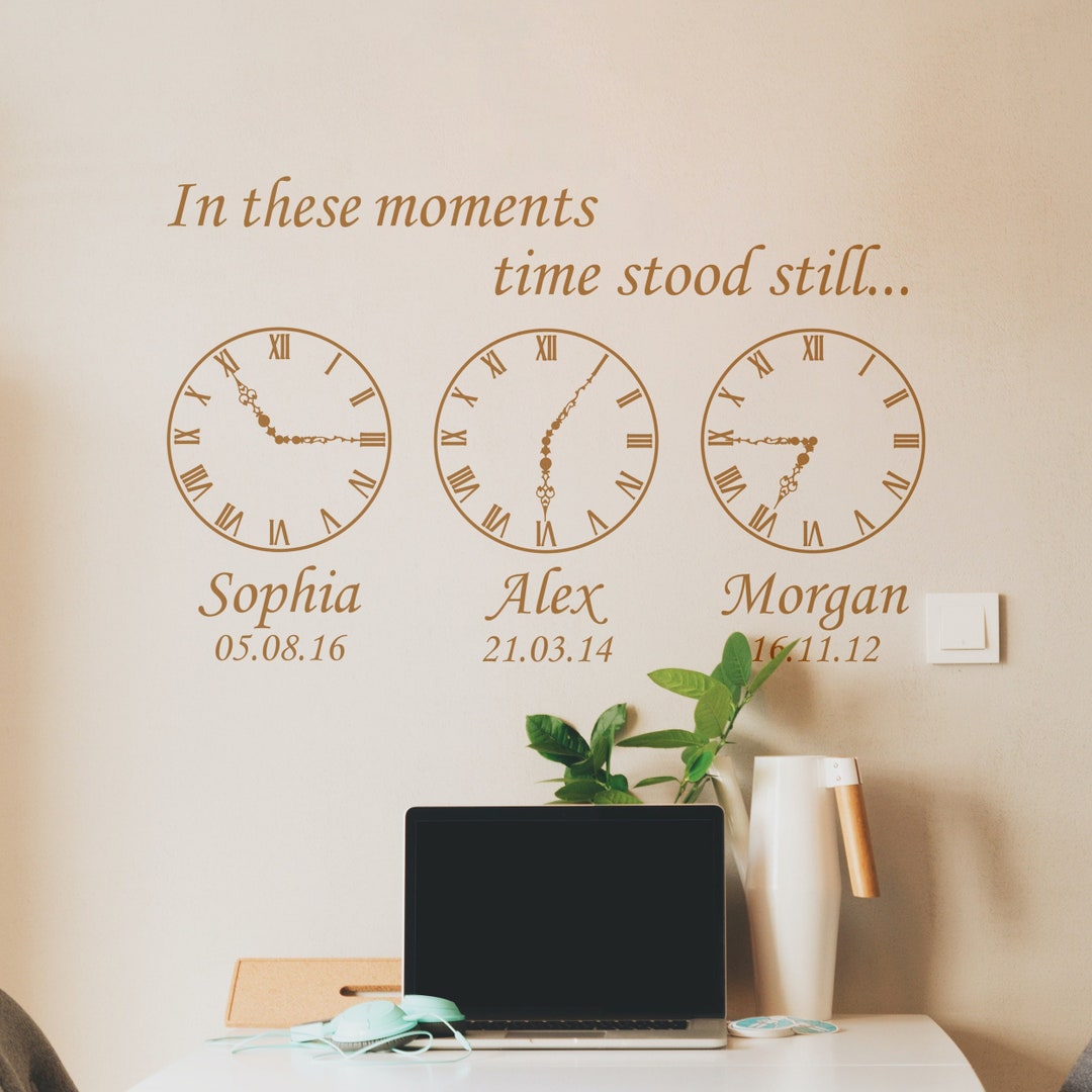 Time Zone Clock Decals City Decals Indoor Wall Decals Time - Etsy