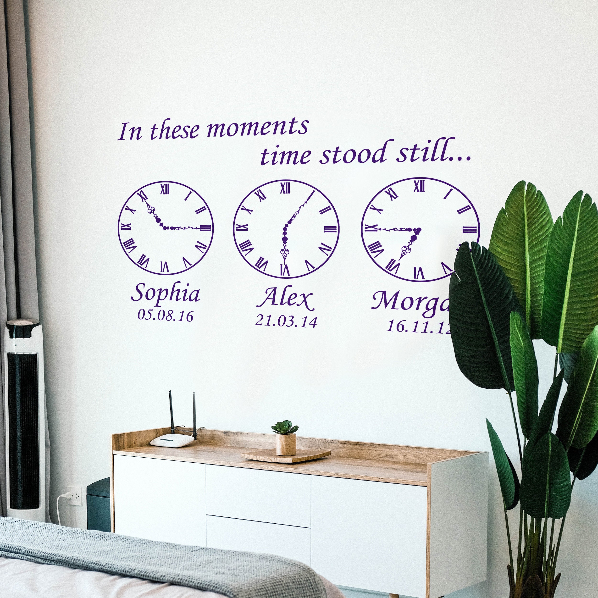 Time Zone Clock Decals City Decals Indoor Wall Decals Time - Etsy