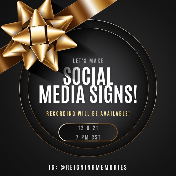 Social Media Sign - Etsy