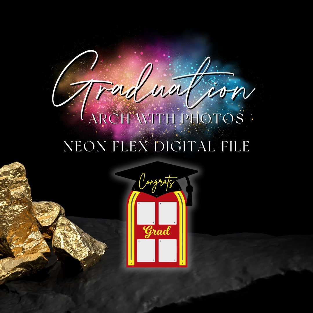 Graduation LED Arch With Photos Digital File Only - Etsy