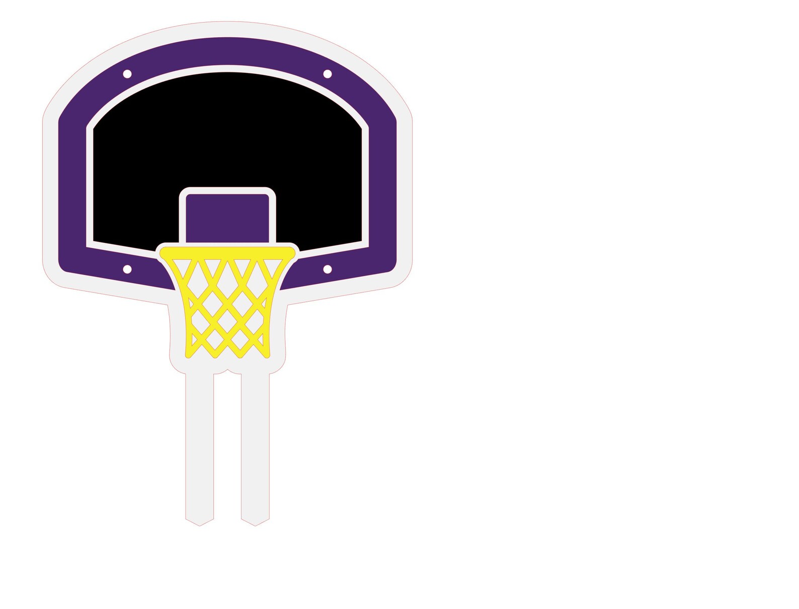 Basketball Goal Cake Topper File - Etsy