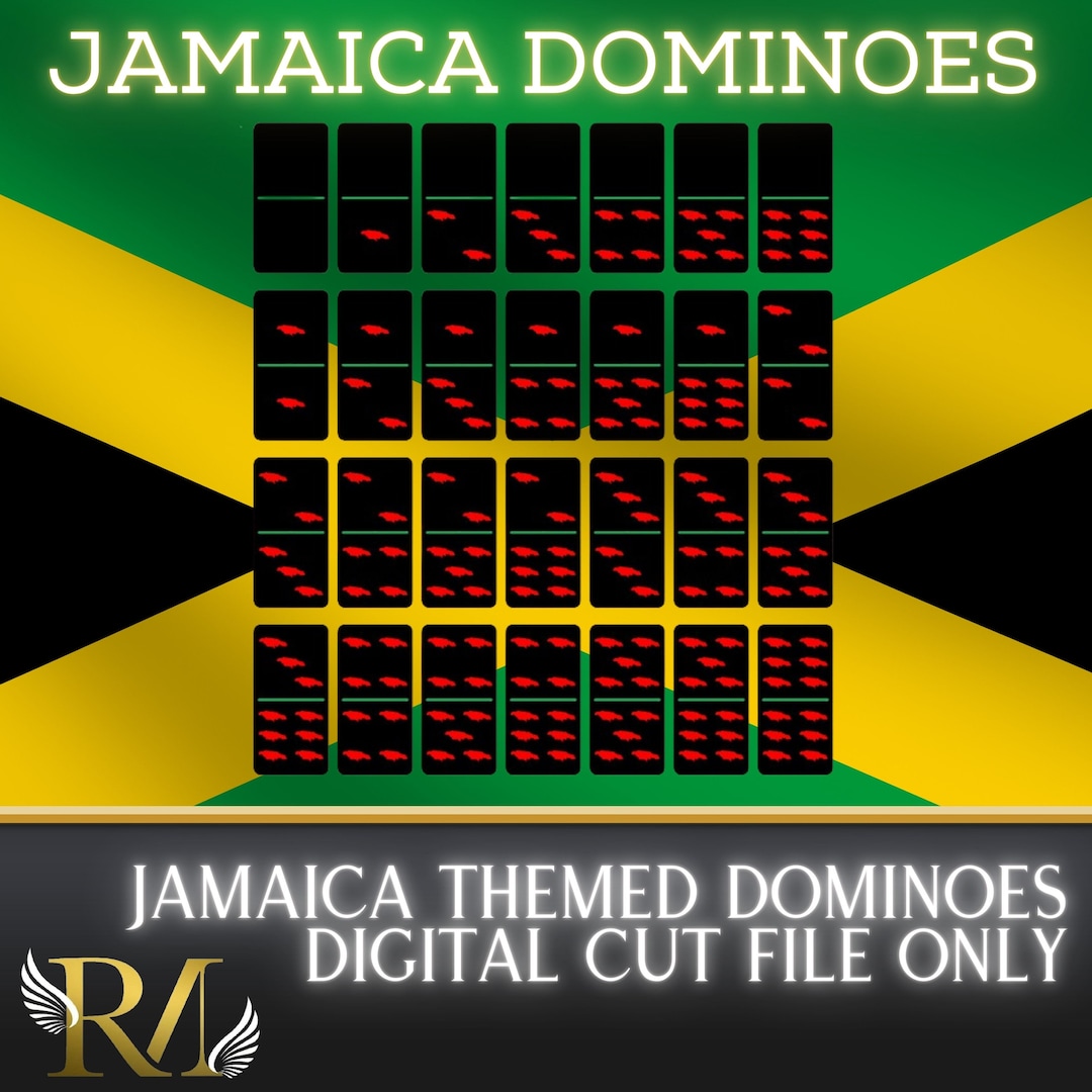 Jamaica Themed Dominoes- Custom- Jamaican- Laser Cut- Glowforge-diy - Etsy