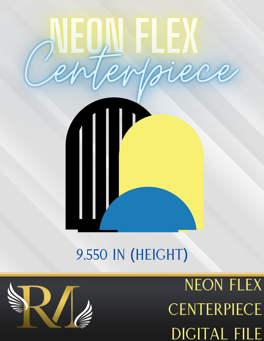 Neon Flex Centerpiece Digital File- DIY- LED- Neon- Custom- Wedding ...