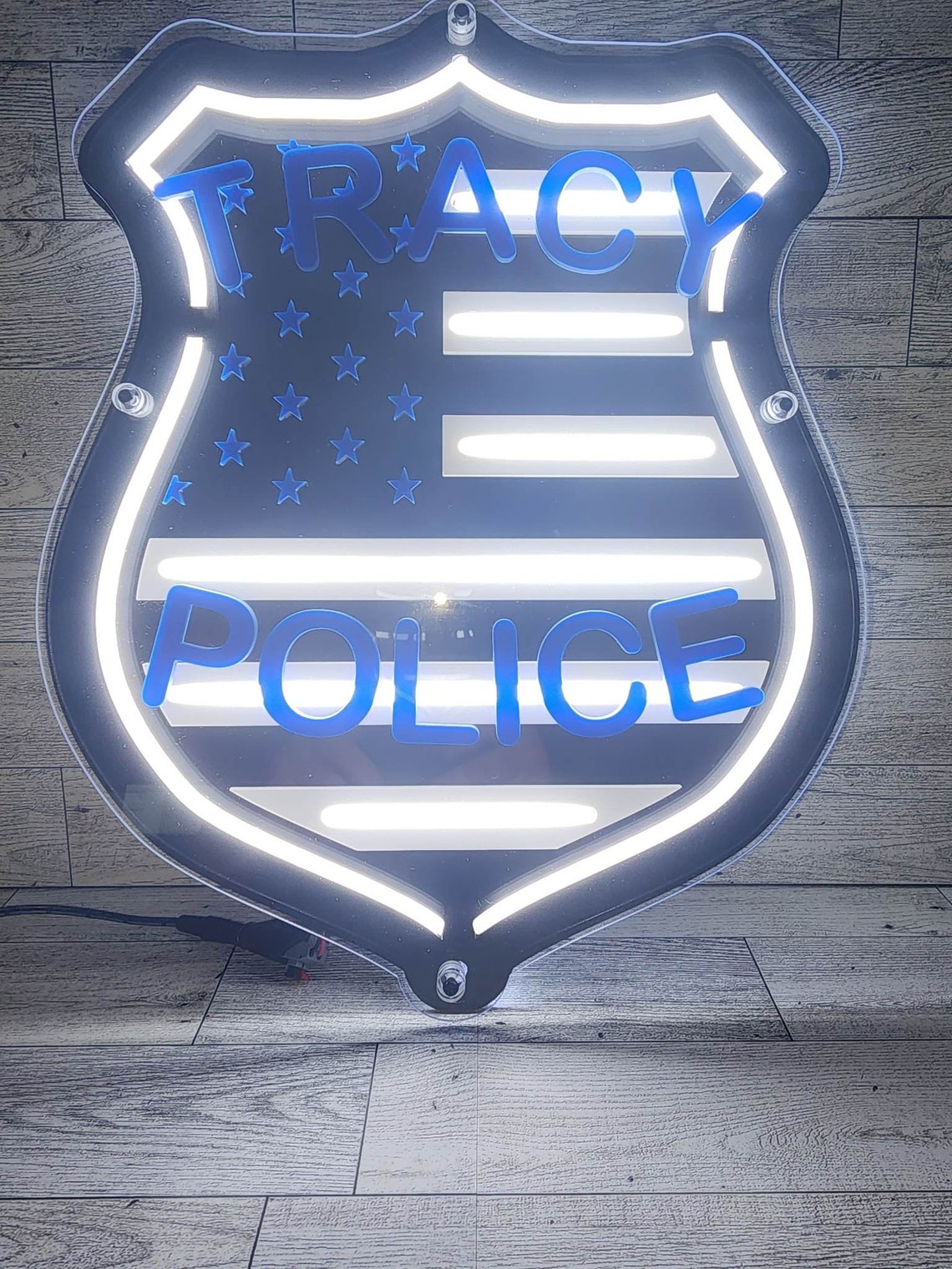 Police Badge Neon Sign- Digital File Only- DIY- Neon Flex - Etsy