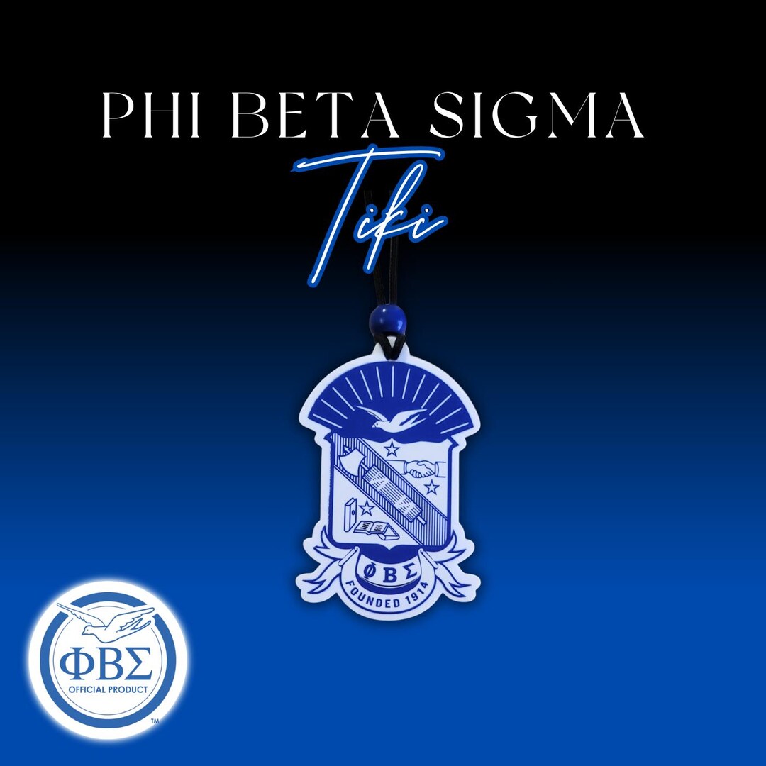 Phi Beta Sigma Tiki- Greek- Shield - Acrylic Beaded Necklace - Etsy