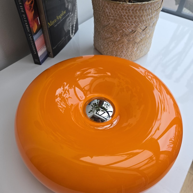 Ikea Orange Glass Lamp - Etsy UK