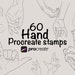 60 Hands Procreate Brushes | Procreate Stamps | Procreate Doodle ...