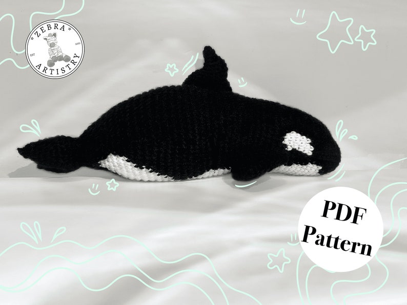 Killer Whale Orca Crochet Pattern Animal Fish Realistic Cute Crochet ...