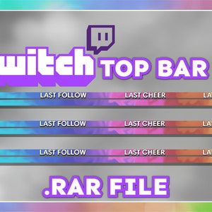 Twitch Top Bar Overlay Holographic - Etsy