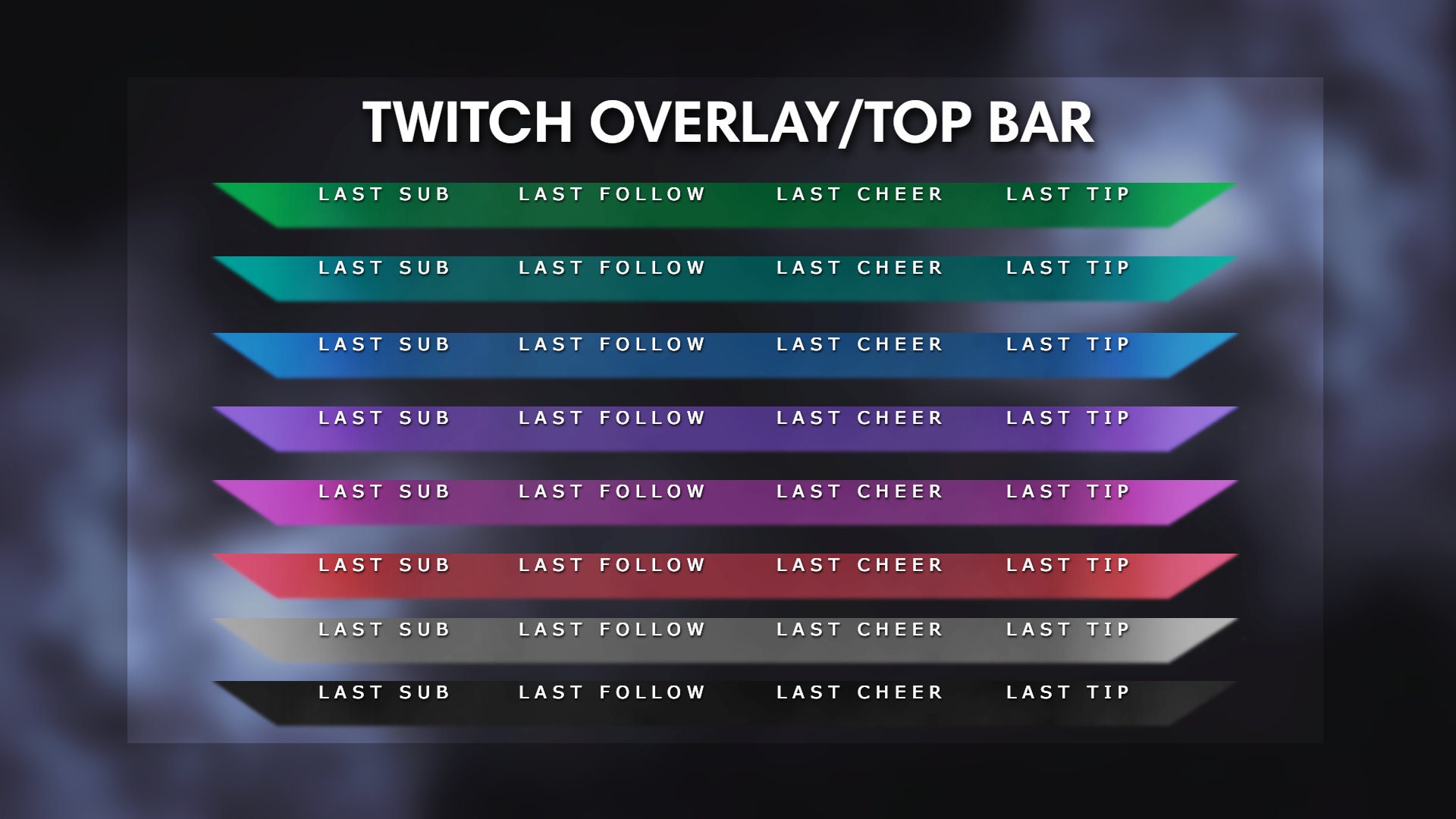 Twitch Overlay Top Bar In-game Overlay - Etsy Israel
