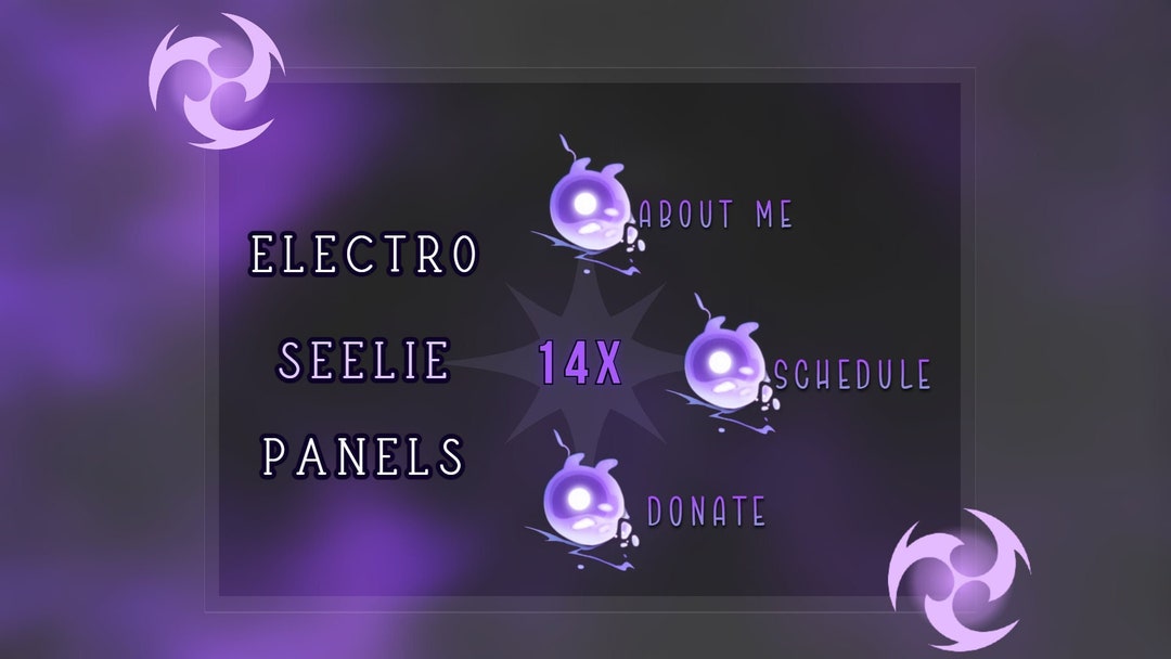Electro Seelie Panels Genshin Impact Panels for Twitch - Etsy Canada