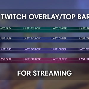 Twitch Overlay/top Bars Blue, Purple, Pink, Green - Etsy
