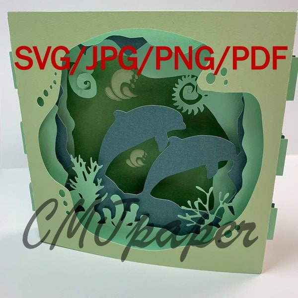 Sea Pop up Template - Etsy