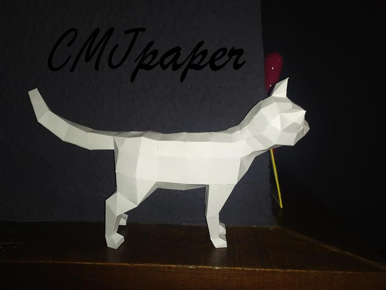 PAPERCRAFT CHAT to Make Yourself Paper Cat Sculpture, 3D Paper, Origami ...