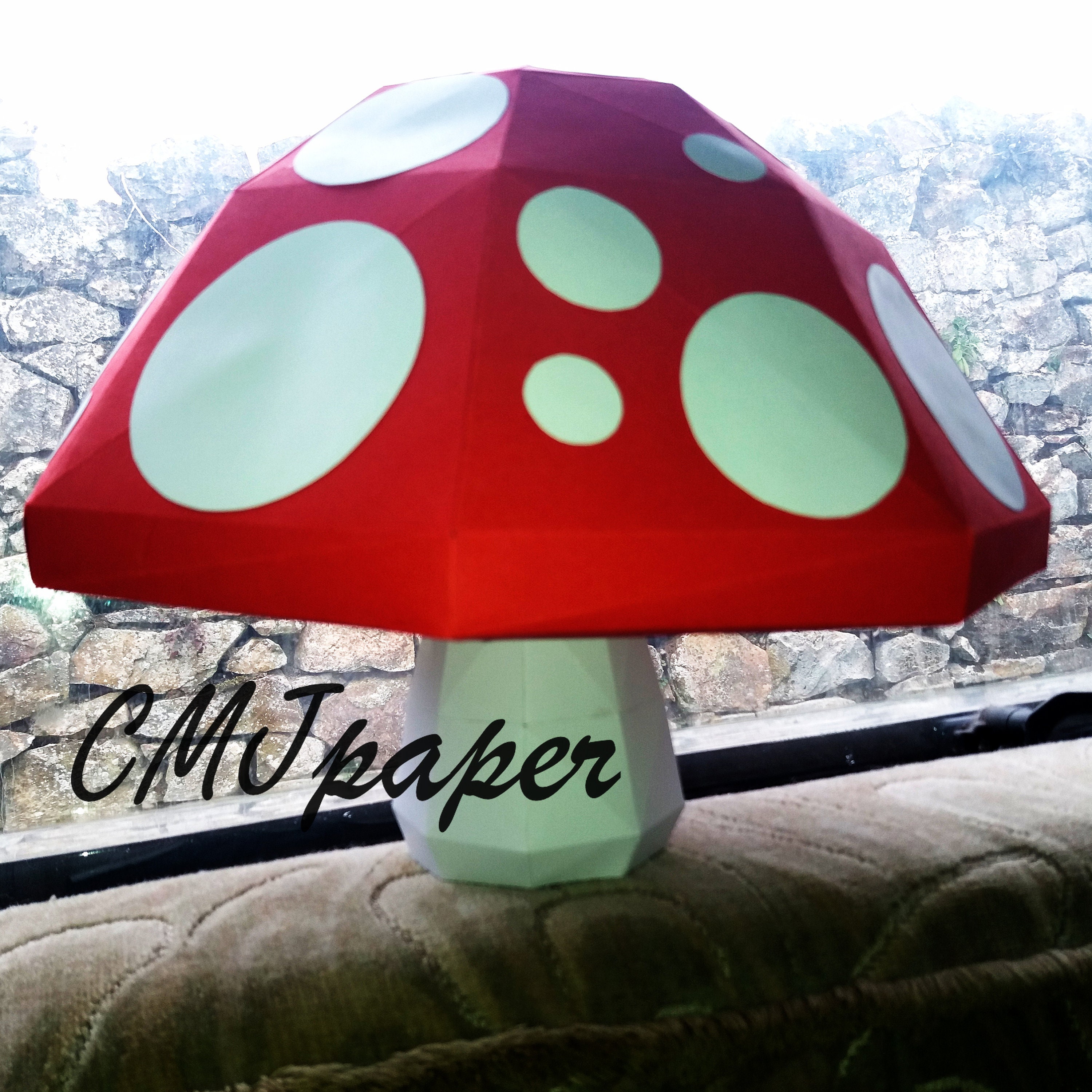 PAPERCRAFT Set of 7 Giant MUSHROOMS Decorations to Make Yourself Paper ...
