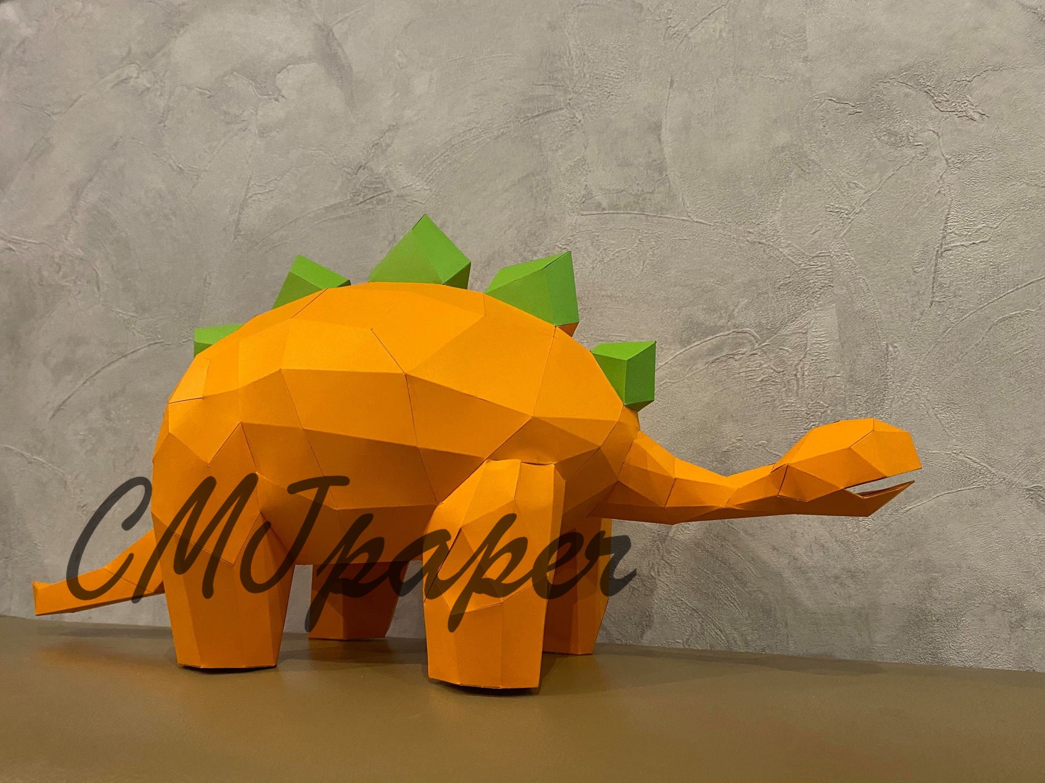 PAPERCRAFT STEGOSAURUS to Make Yourself Paper Dinosaur Sculpture, 3D ...